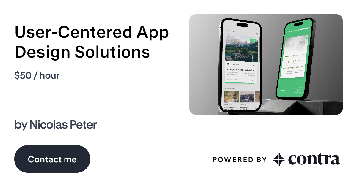 User-Centered App Design Solutions by Nicolas Peter