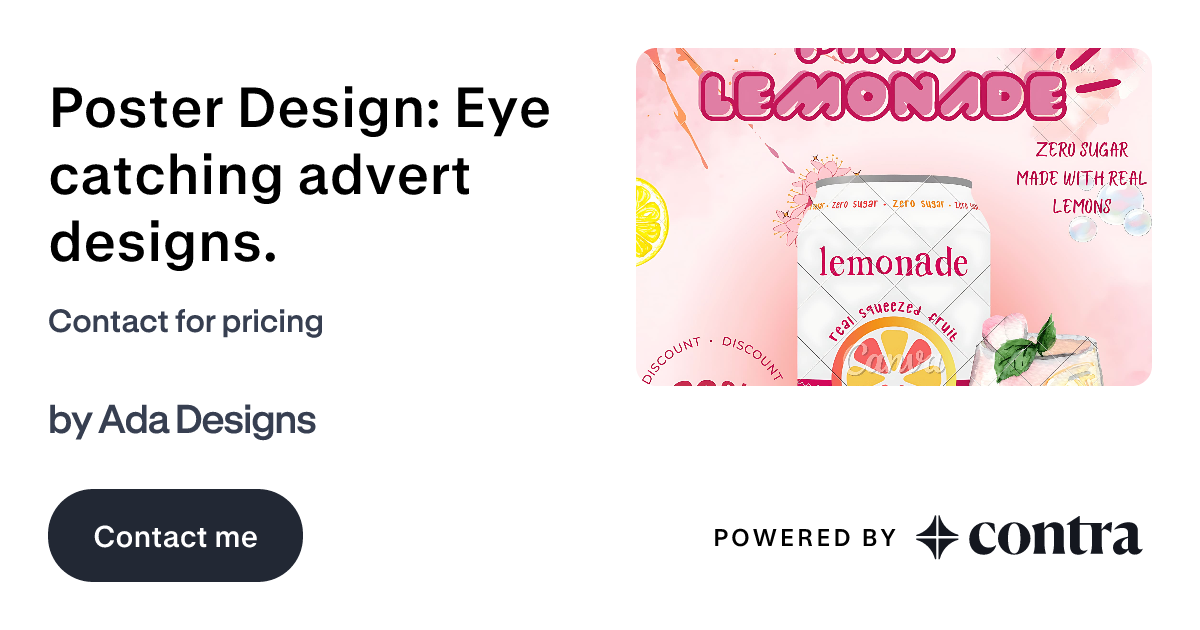 Poster Design: Eye catching advert designs. by Ada Designs