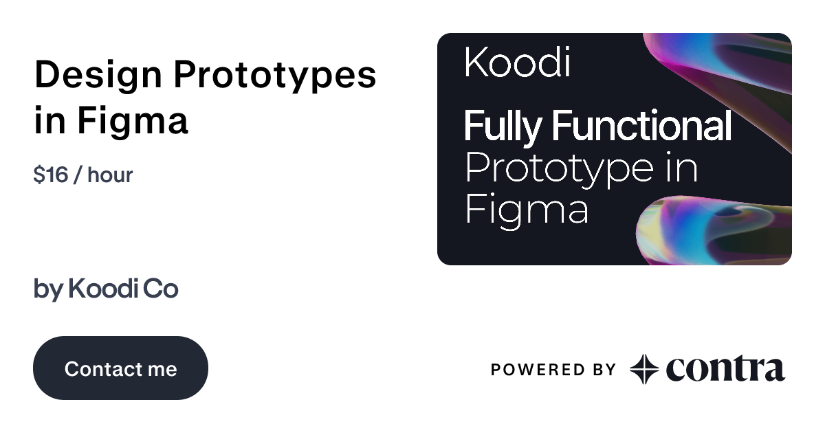 Design Prototypes in Figma by Koodi Co