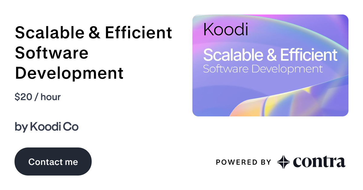 Scalable & Efficient Software Development by Koodi Co