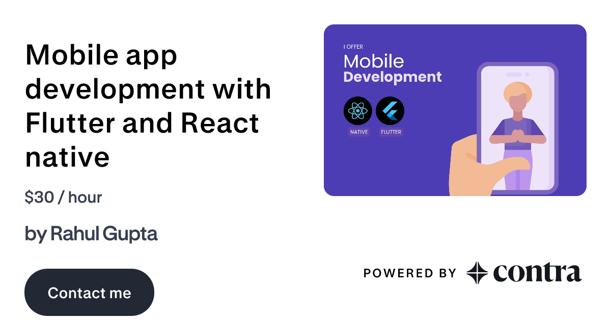 Mobile app development with Flutter and React native by Rahul Gupta