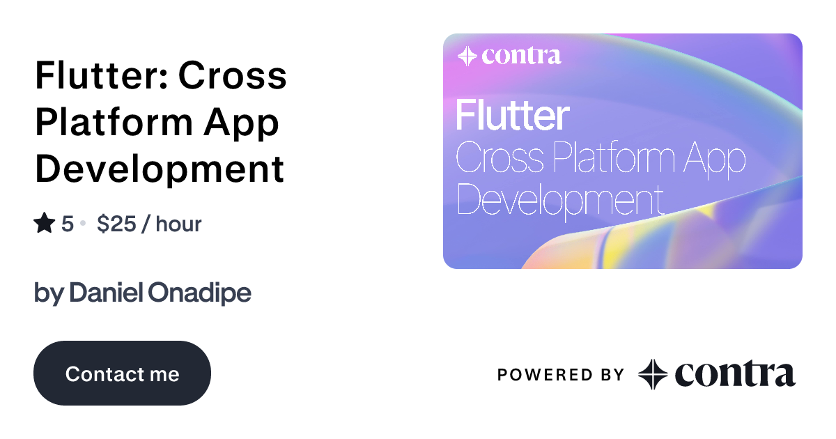 Flutter Cross Platform App Development By Daniel Onadipe