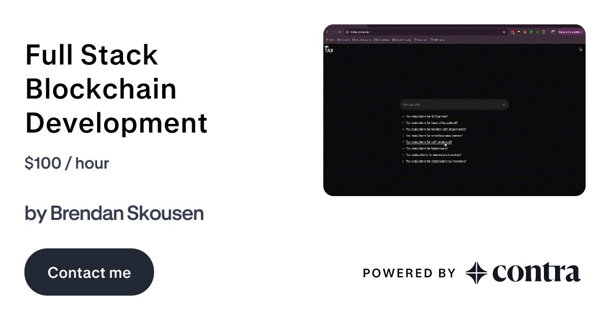Full Stack Blockchain Development by Brendan Skousen