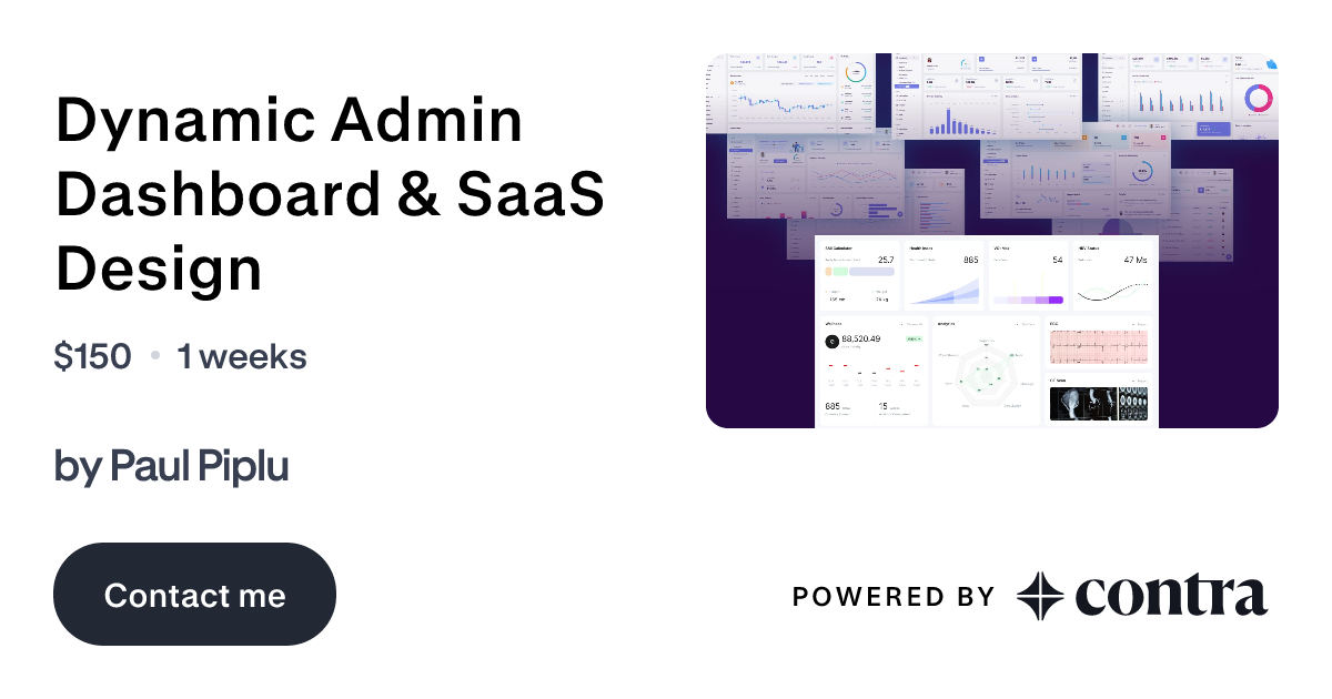 Dynamic Admin Dashboard & SaaS Design by Paul Piplu