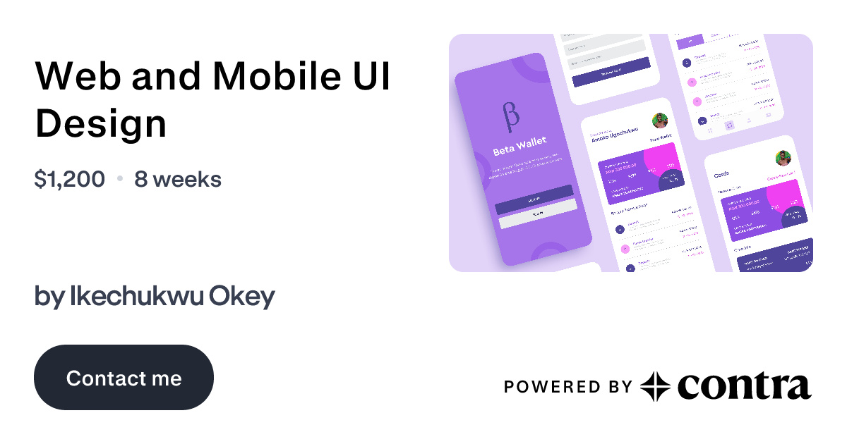 Web and Mobile UI Design by Ikechukwu Okey