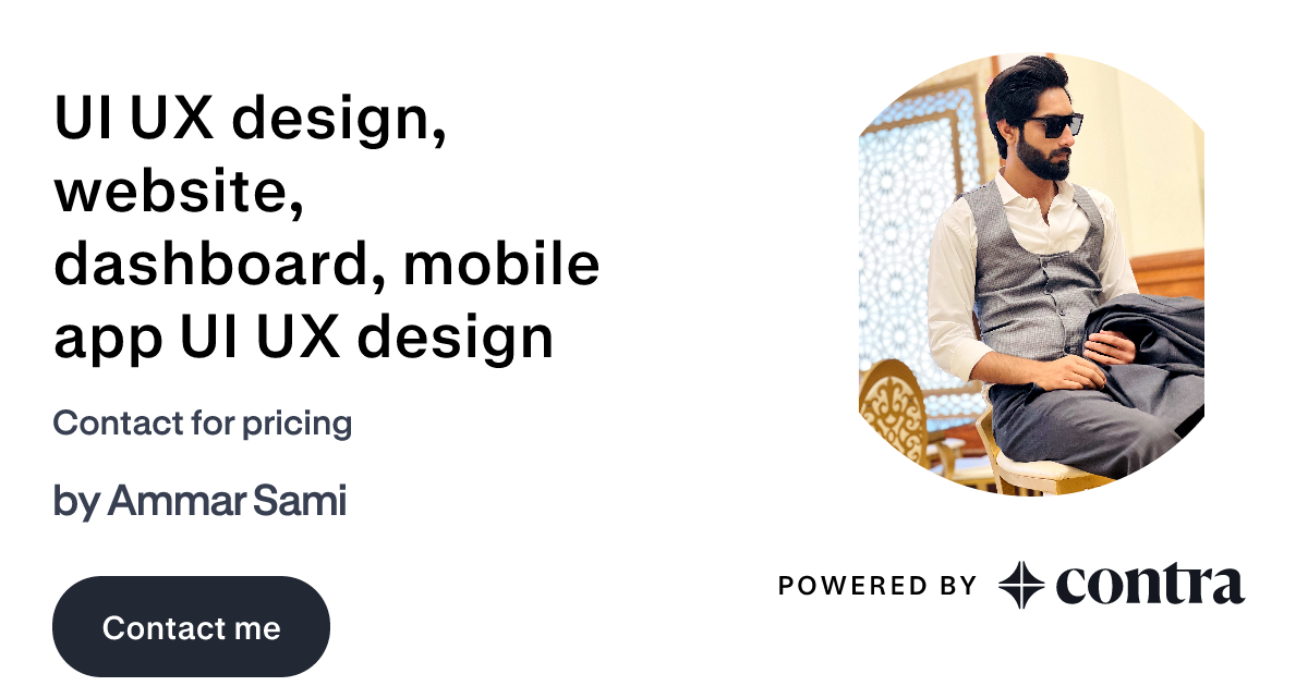 UI UX design, website, dashboard, mobile app UI UX design by Ammar Sami