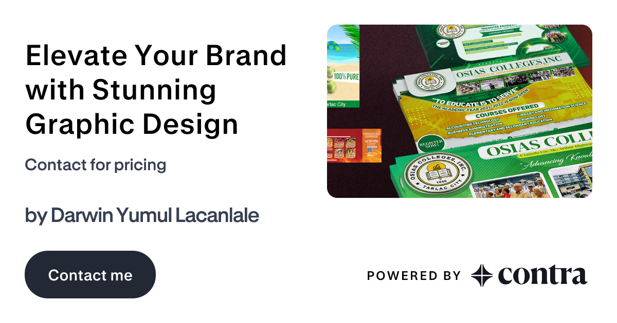 Elevate Your Brand with Stunning Graphic Design by Darwin Yumul Lacanlale