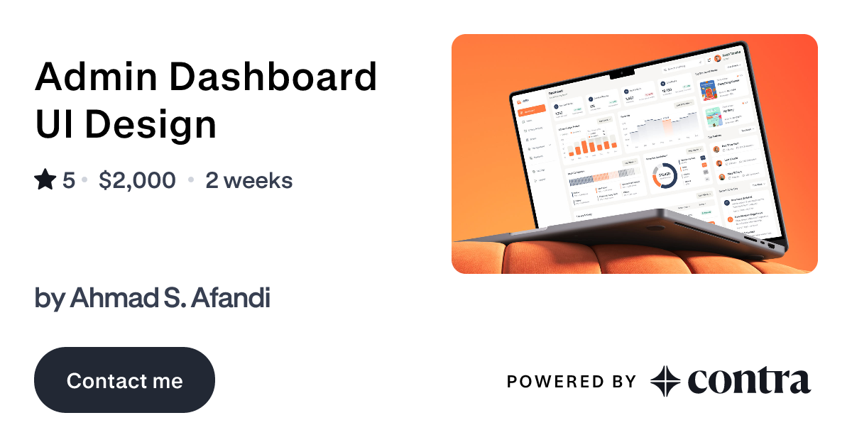 Admin Dashboard UI Design by Ahmad S. Afandi