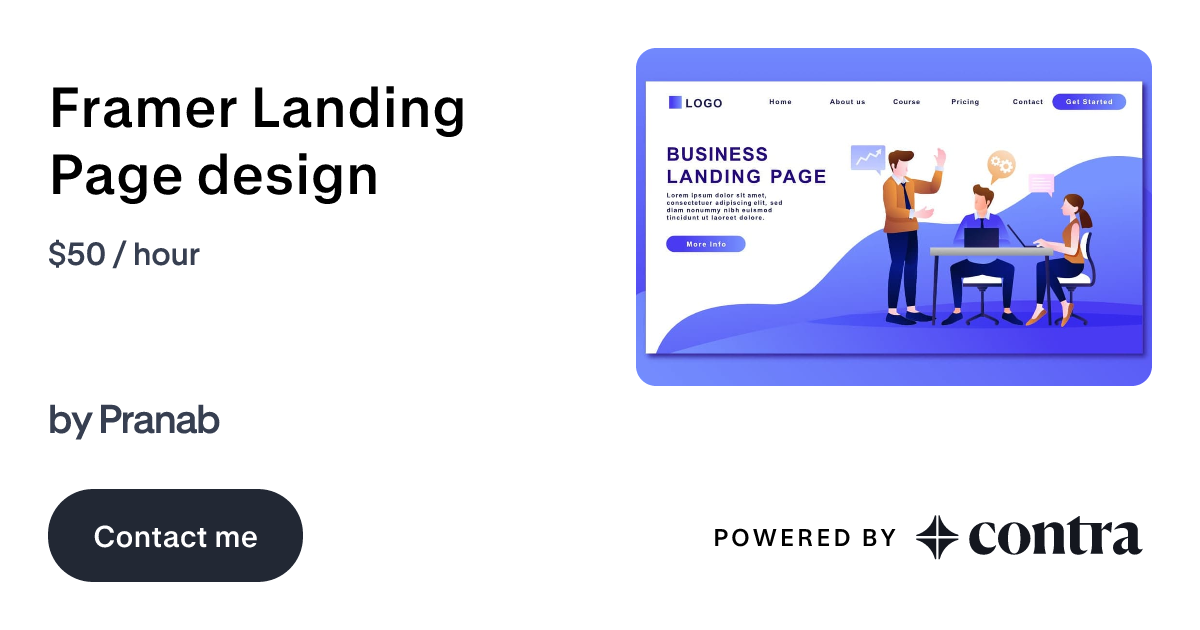 Framer Landing Page design by Pranab
