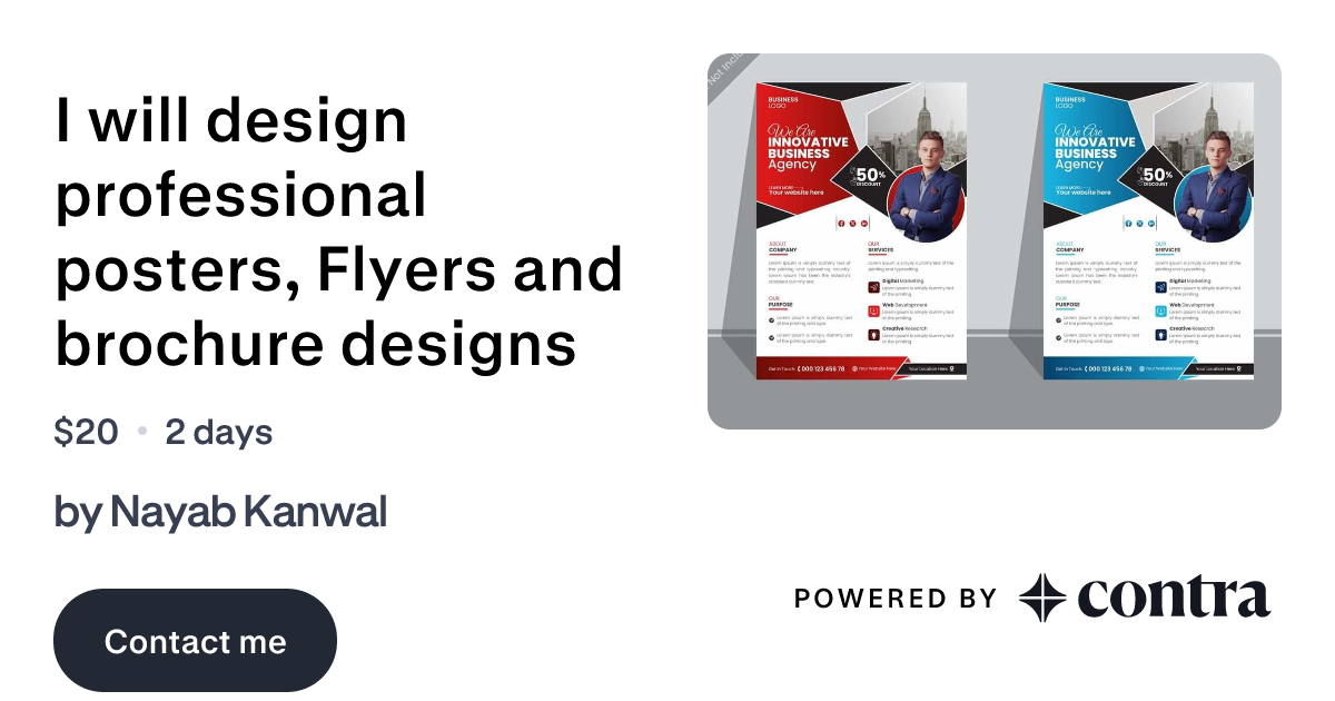 I will design professional posters, Flyers and brochure designs by ...