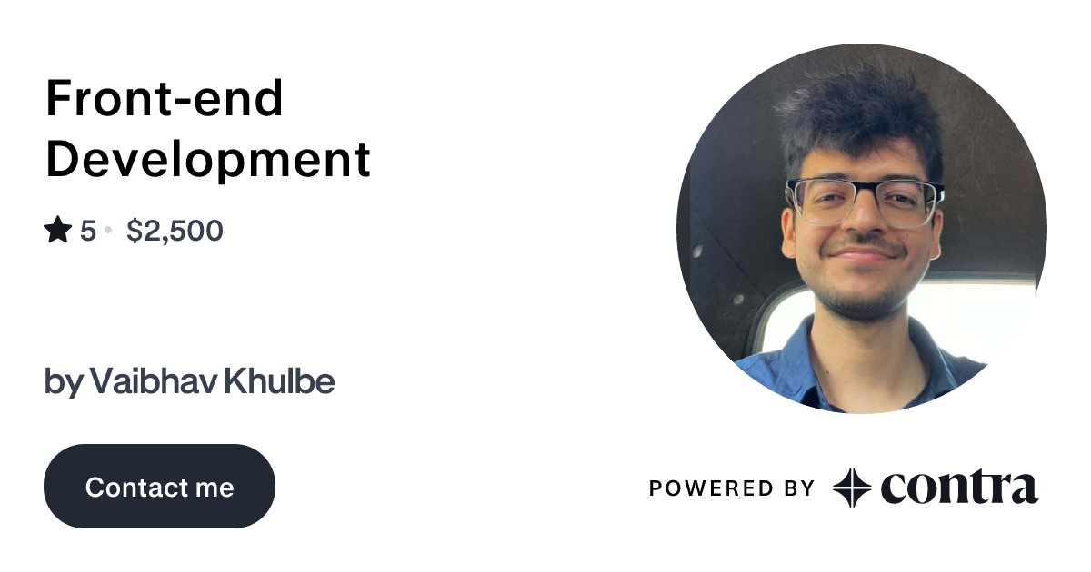 Front-end Development by Vaibhav Khulbe