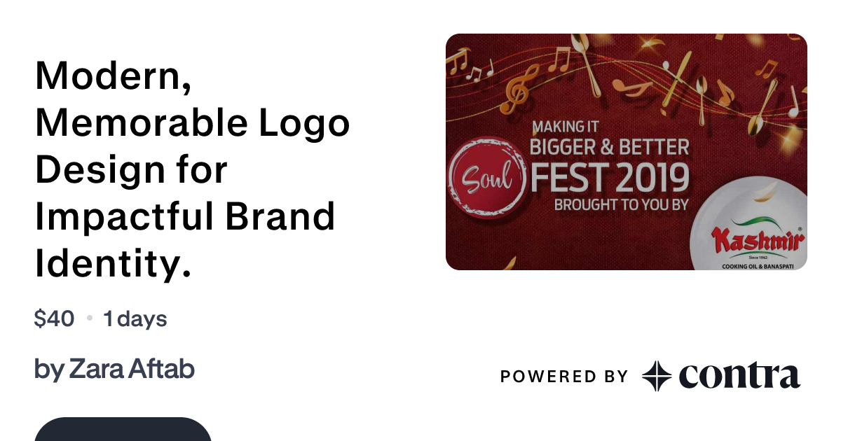 Modern, Memorable Logo Design for Impactful Brand Identity. by Zara Aftab