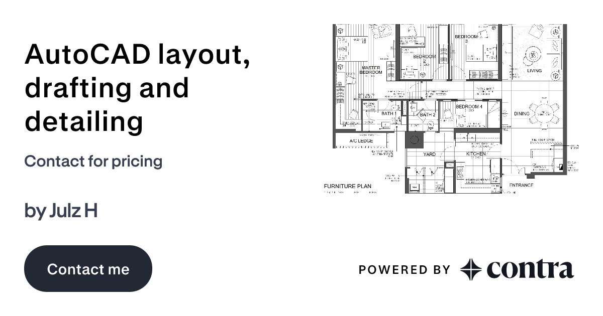 AutoCAD layout, drafting and detailing by Julz H