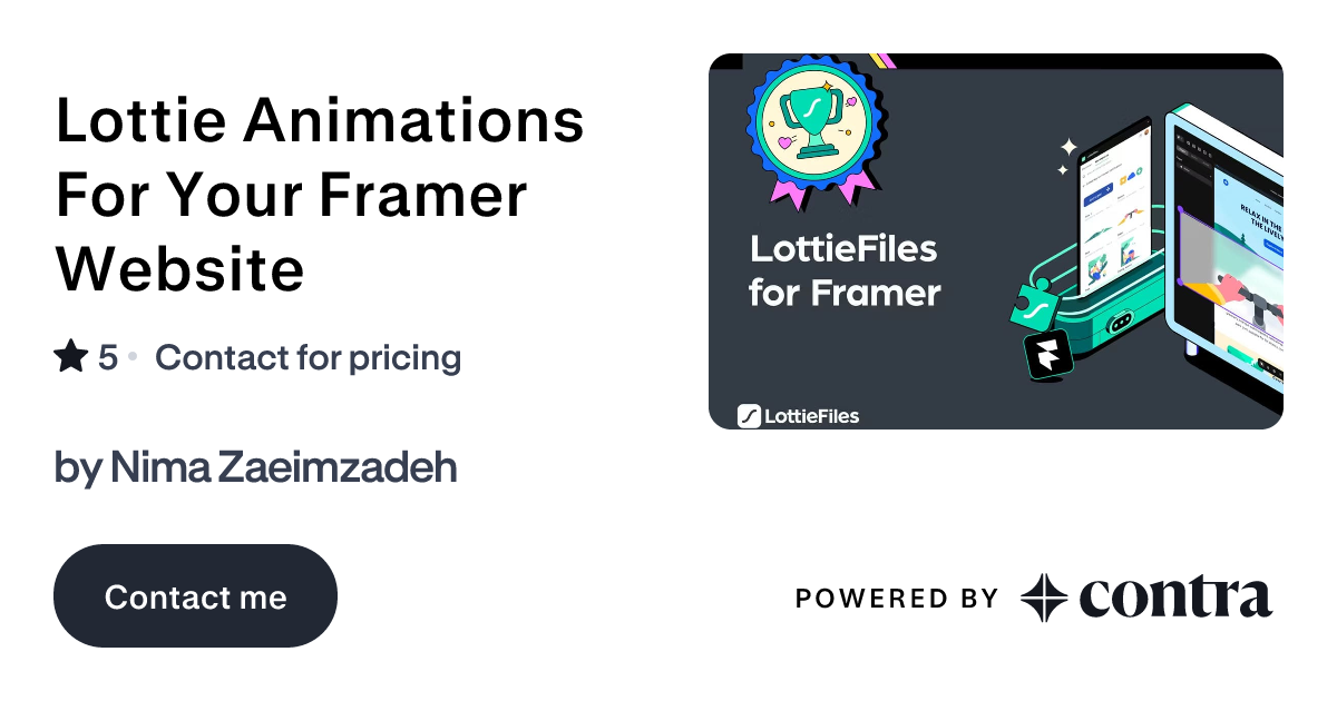 Lottie Animations For Your Framer Website by Nima Zaeimzadeh
