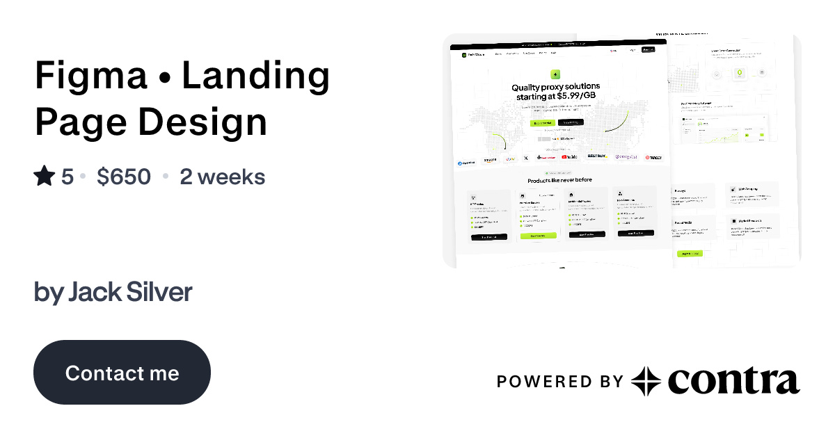 Figma • Landing Page Design by Jack Silver