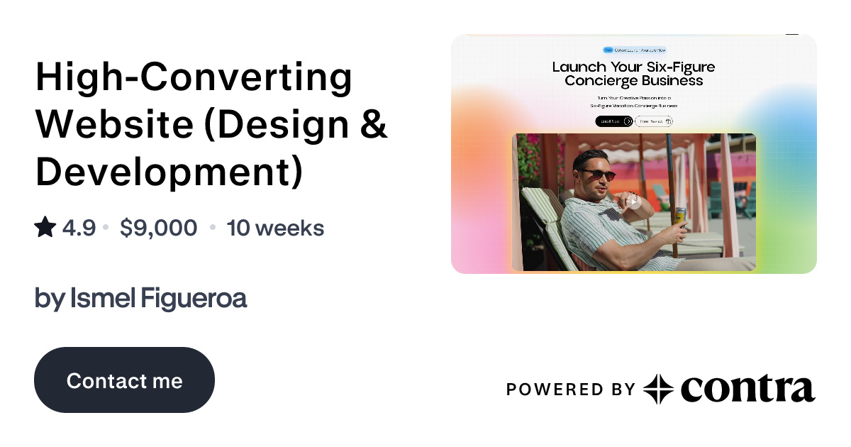 High-Converting Website (Design & Development) by Ismel Figueroa