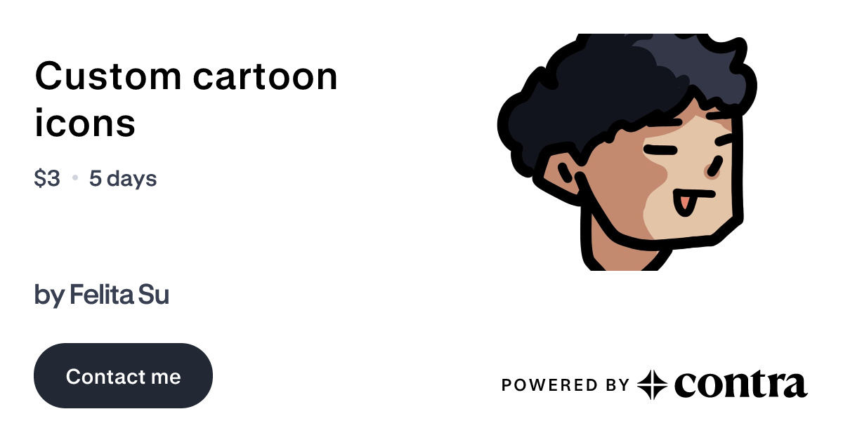 Custom cartoon icons by Felita Su