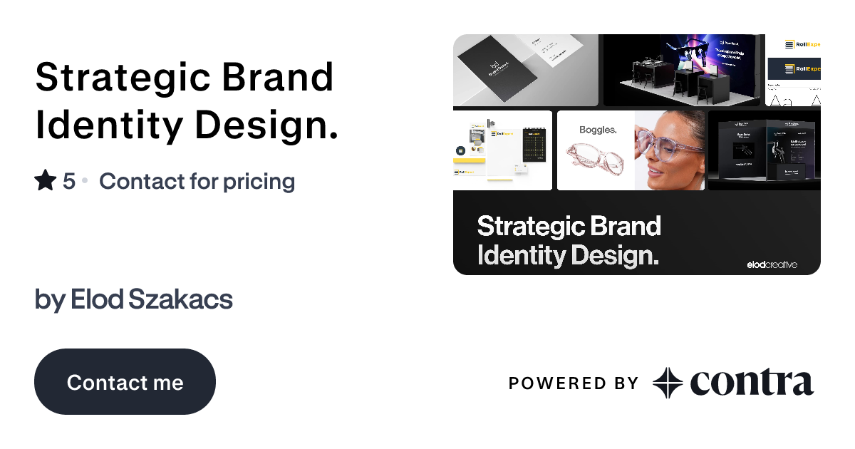 Strategic Brand Identity Design. by Elod Szakacs