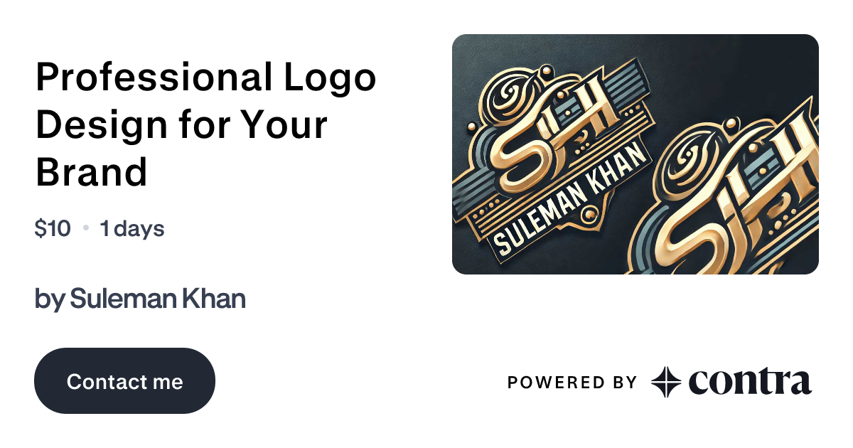 Professional Logo Design for Your Brand by Suleman Khan