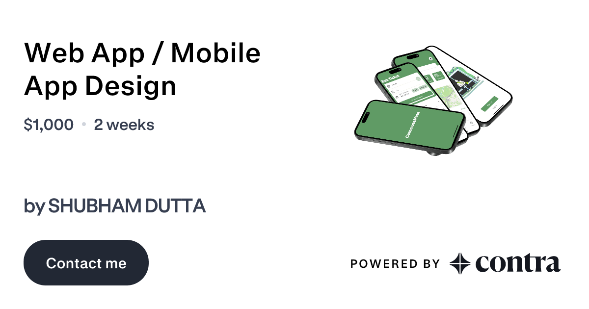 Web App / Mobile App Design by SHUBHAM DUTTA