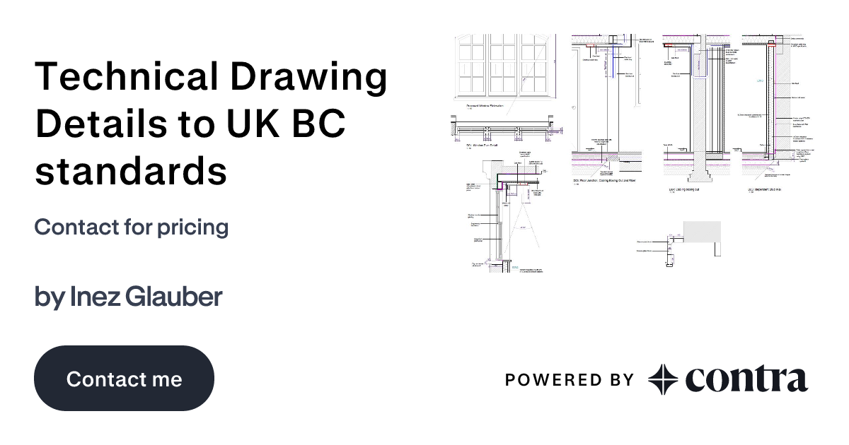 Technical Drawing Details to UK BC standards by Inez Glauber