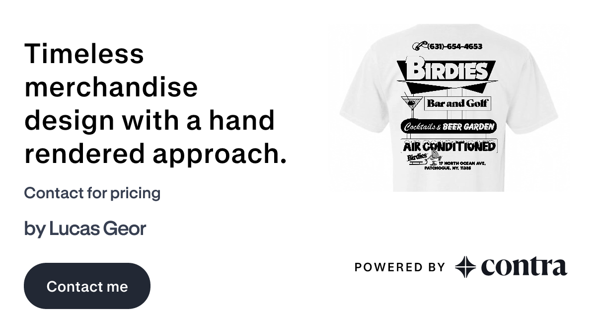 Timeless merchandise design with a hand rendered approach. by Lucas Geor