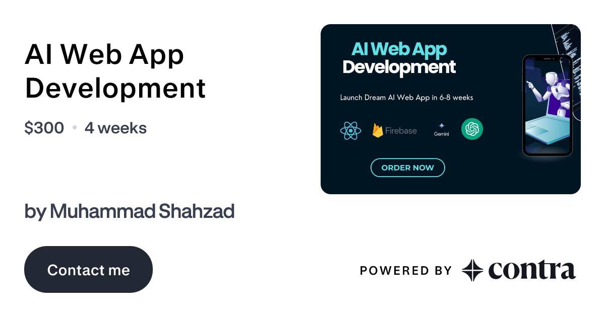 AI Web App Development by Muhammad Shahzad