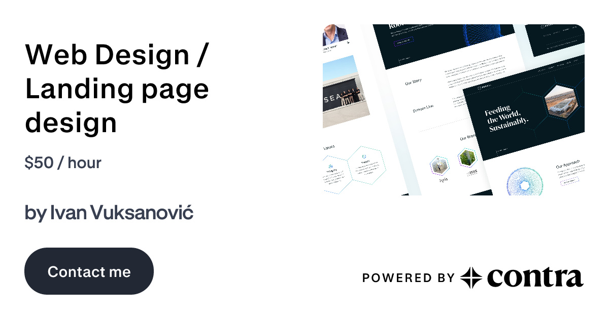 Web Design / Landing page design by Ivan Vuksanović