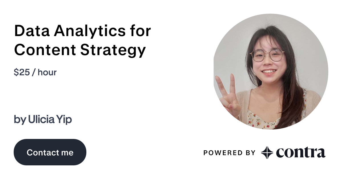 Data Analytics for Content Strategy by Ulicia Yip