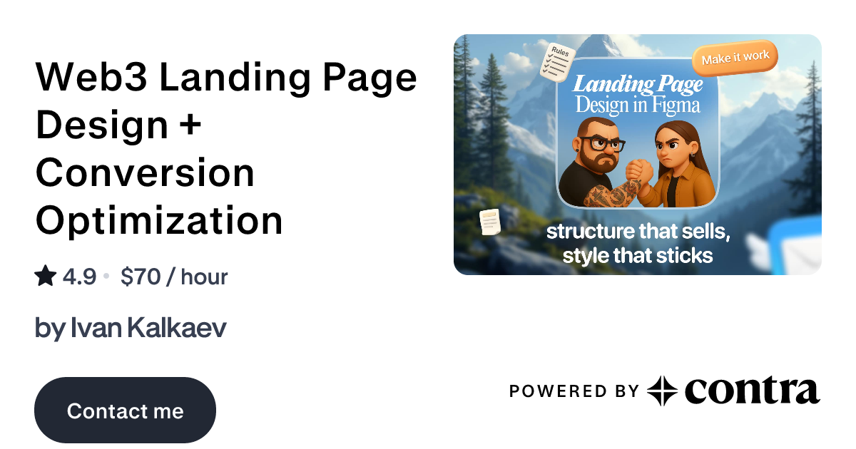 Web3 Landing Page Design + Conversion Optimization by Ivan Kalkaev
