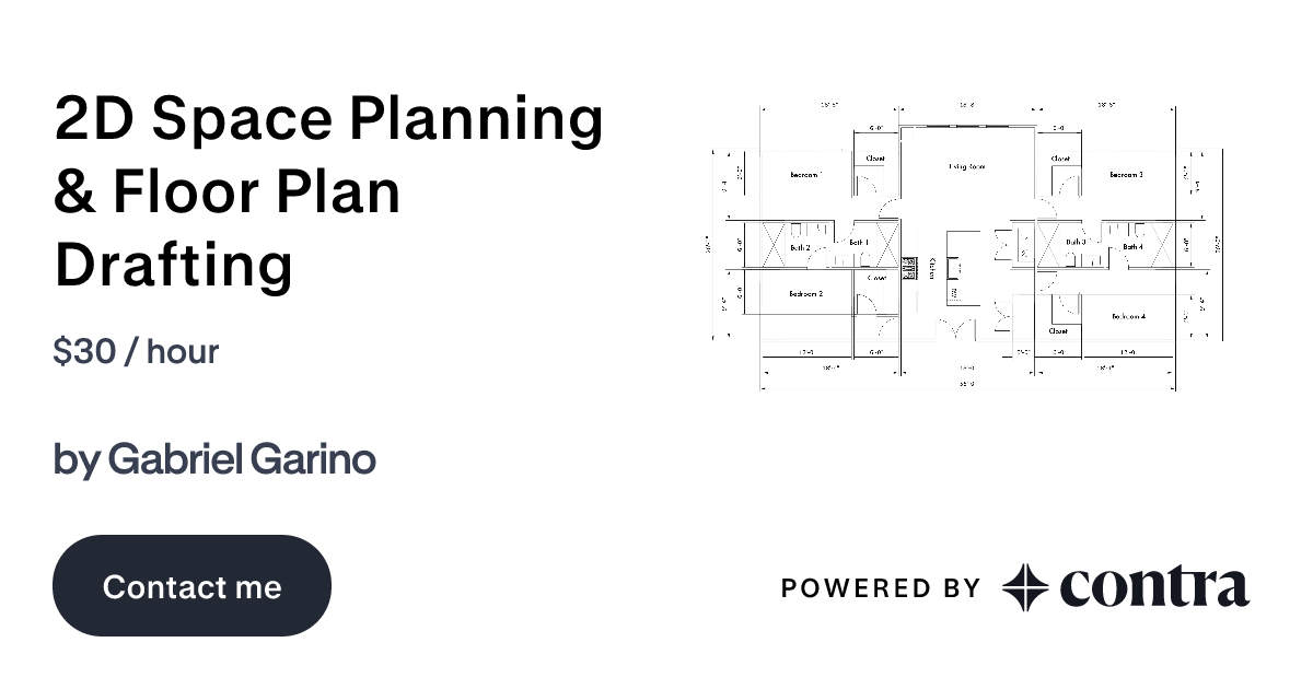 2D Space Planning & Floor Plan Drafting by Gabriel Garino