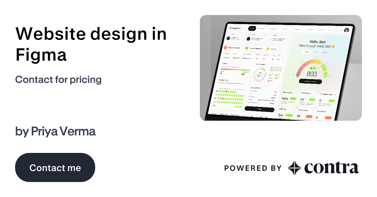 Website design in Figma by Priya Verma