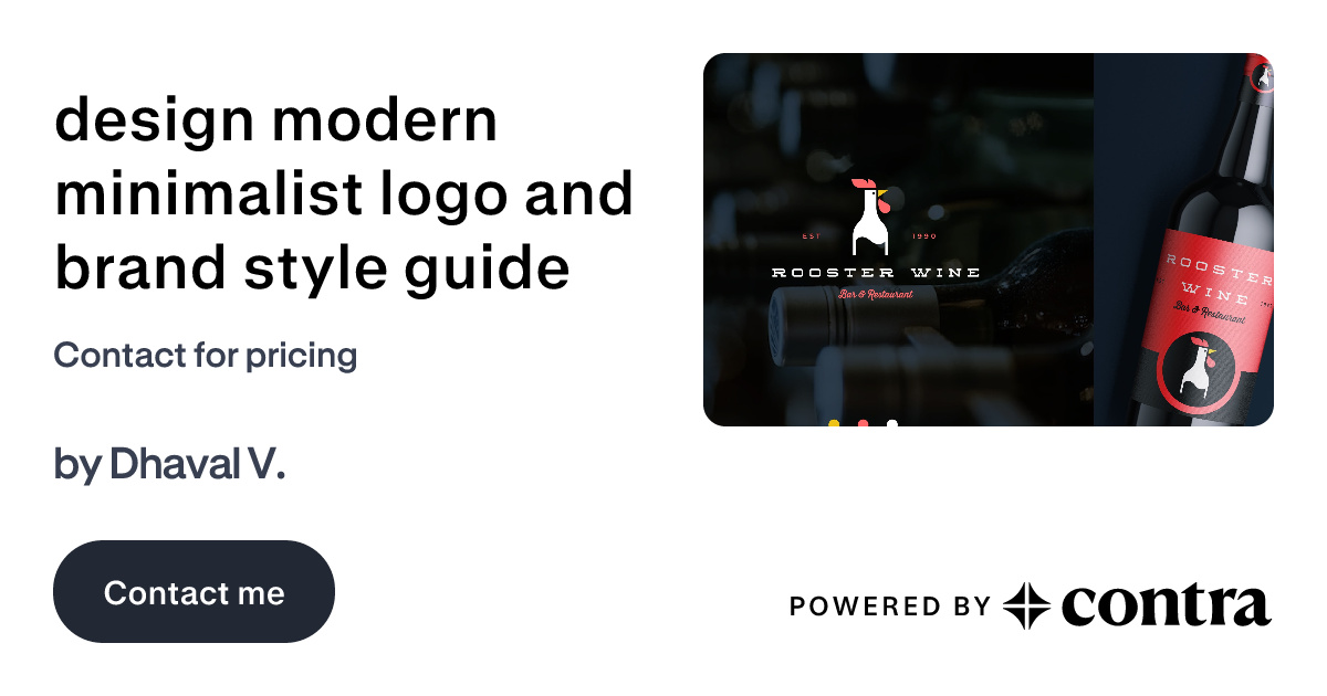 design modern minimalist logo and brand style guide by Dhaval Vaghela
