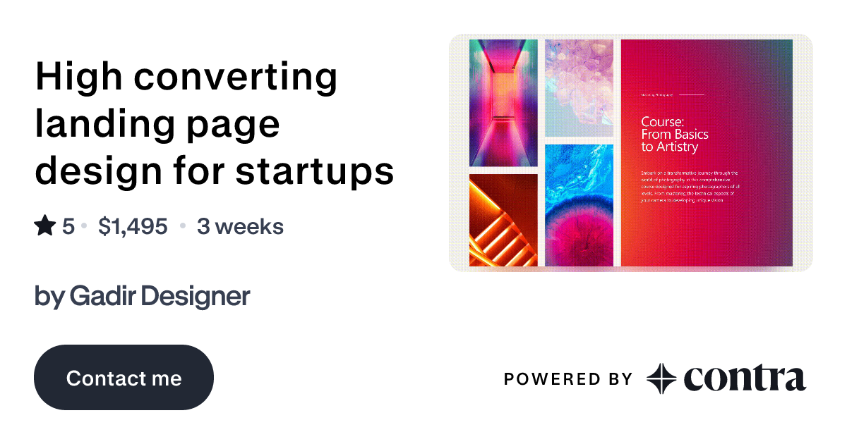 Landing page design for higher conversions by Gadir Design 24/7