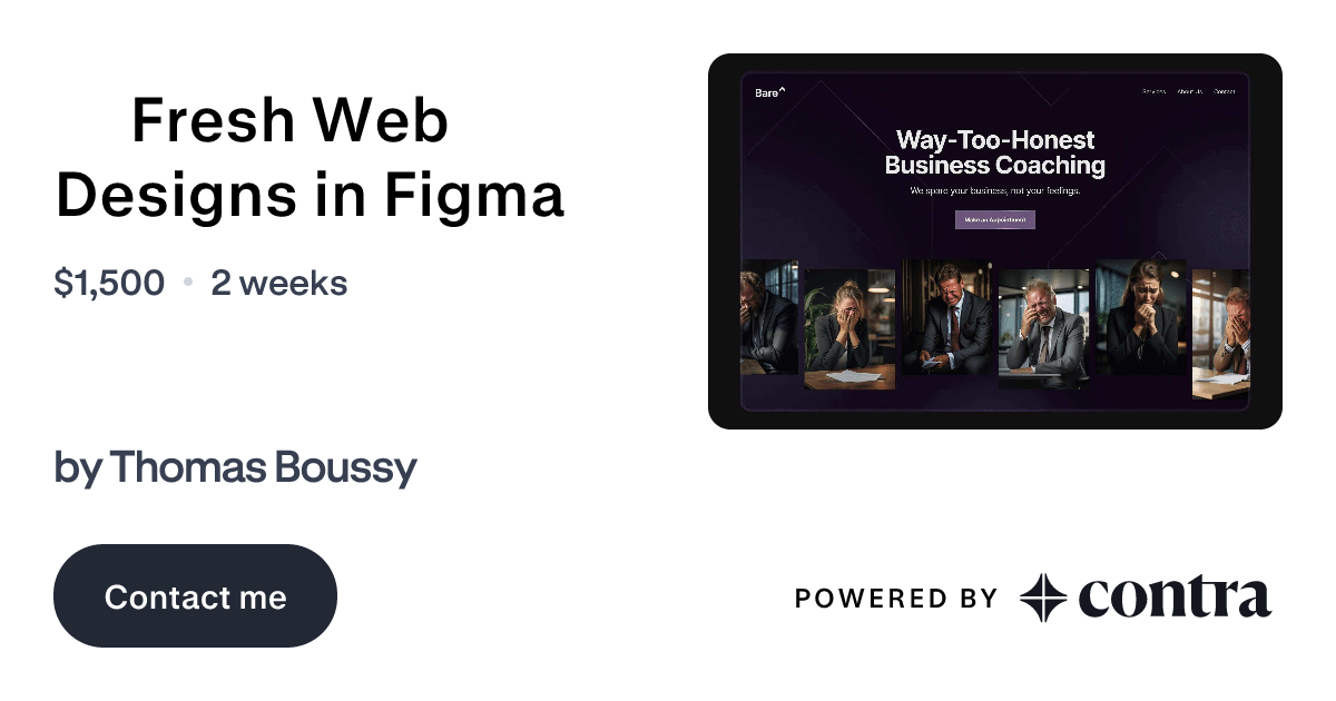 Fresh Web Designs in Figma by Thomas Boussy
