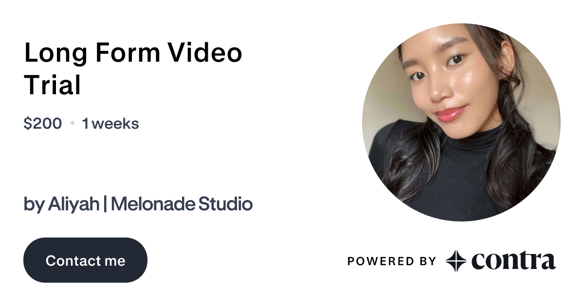 Long Form Video Trial by Aliyah Abdon