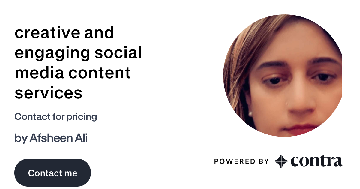 creative and engaging social media content services by Afsheen Ali