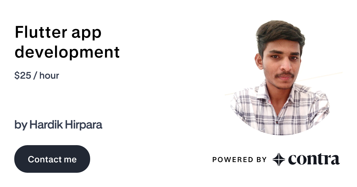 Flutter app development by Hardik Hirpara