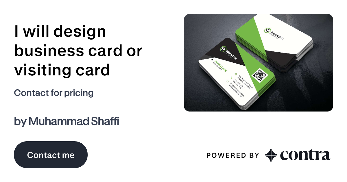 I will design business card or visiting card by Muhammad Shaffi