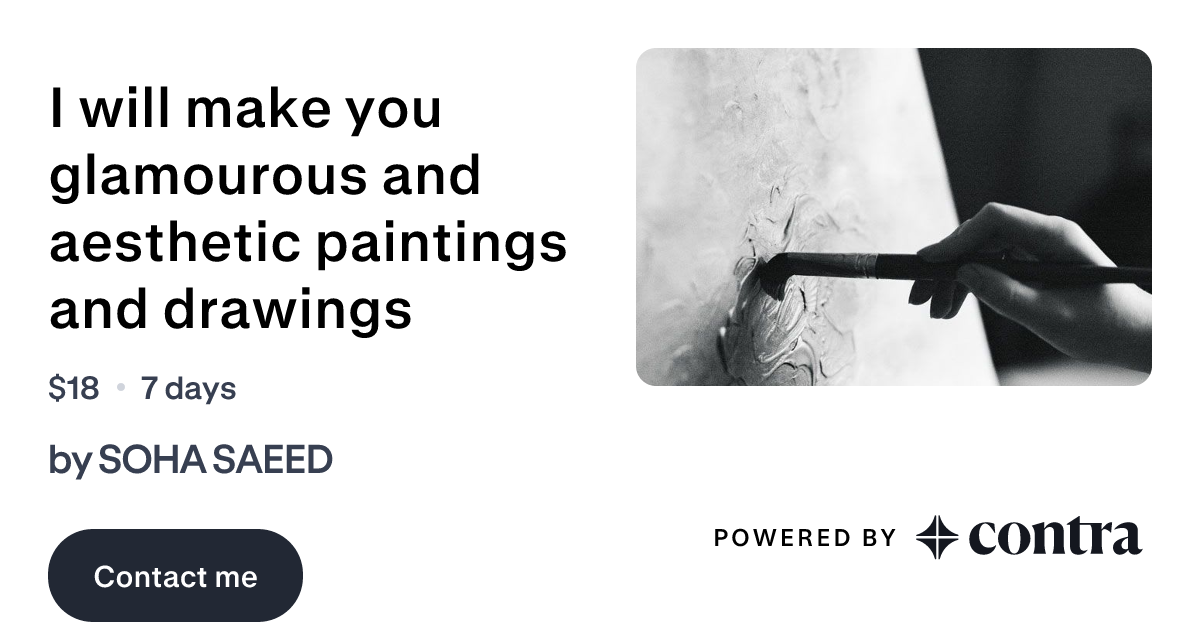 I will make you glamourous and aesthetic paintings and drawings by SOHA ...
