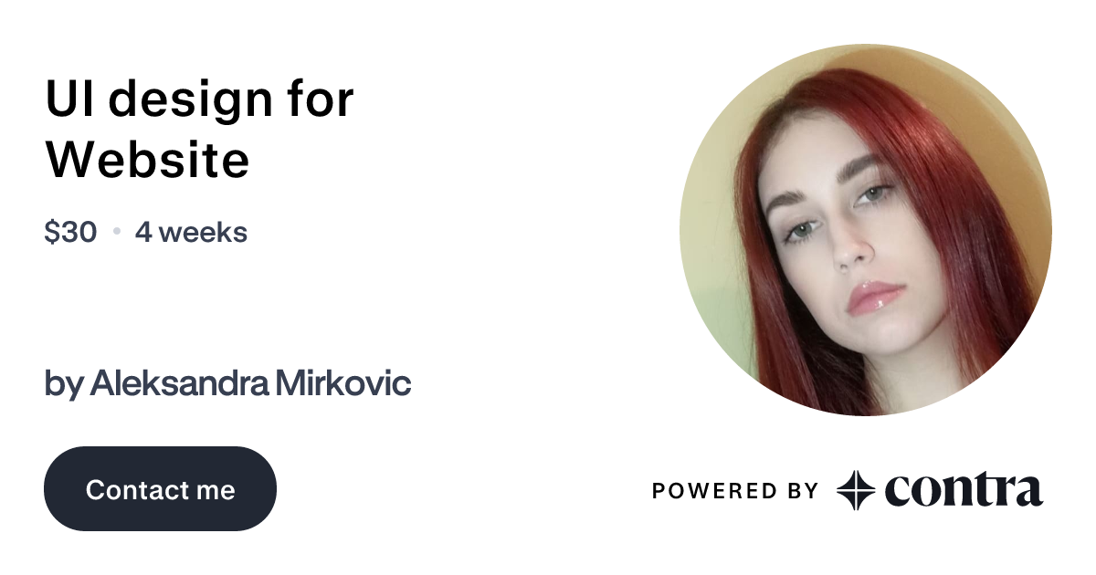 UI design for Website by Aleksandra Mirkovic
