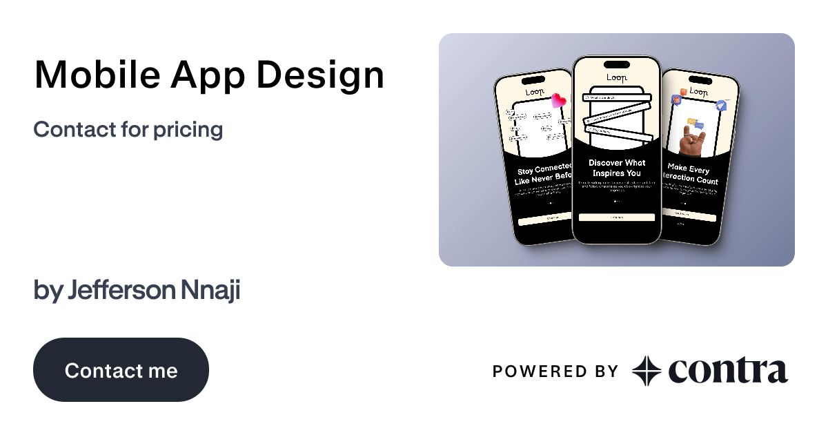 Mobile App Design by Jefferson Nnaji