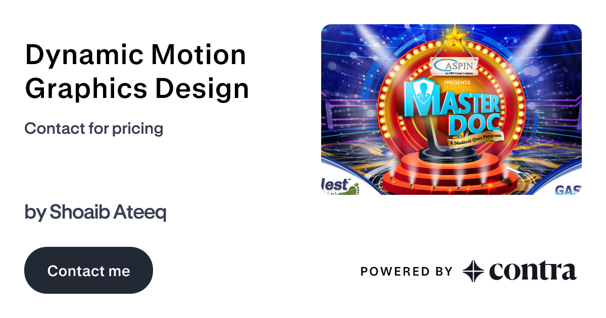 Dynamic Motion Graphics Design by Shoaib Ateeq