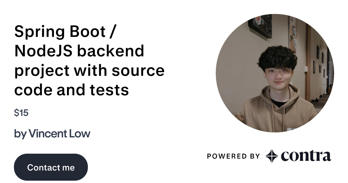 Spring Boot Nodejs Backend Project With Source Code And Tests By
