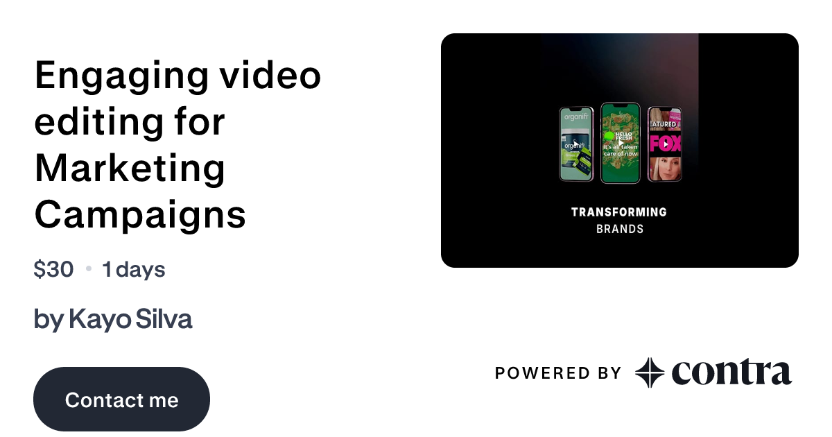 Engaging video editing for Marketing Campaigns by Kayo Silva