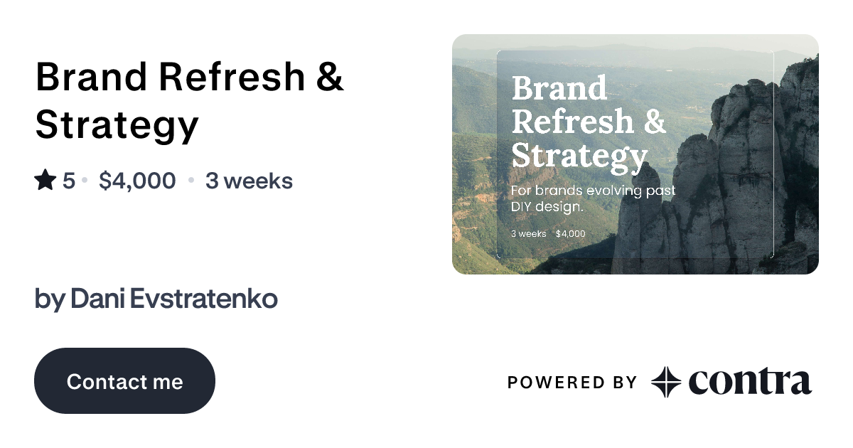 Brand Refresh & Strategy by Dani Evstratenko