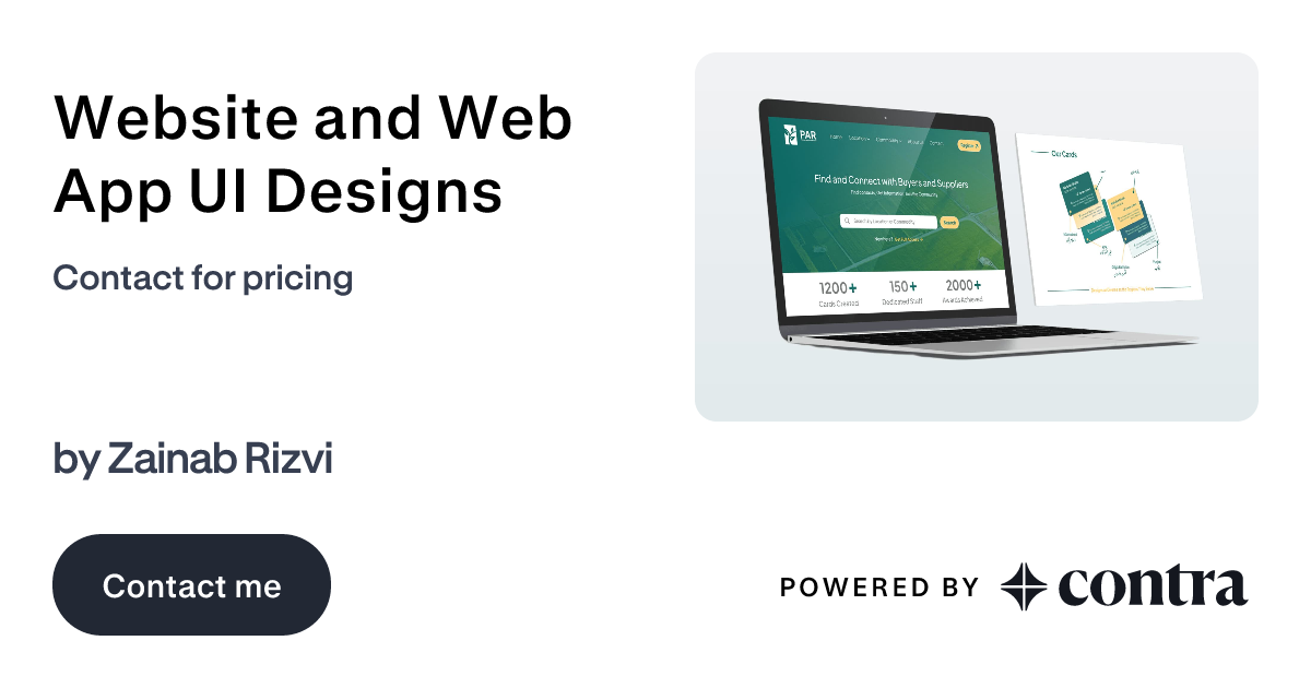 Website and Web App UI Designs by Zainab Rizvi