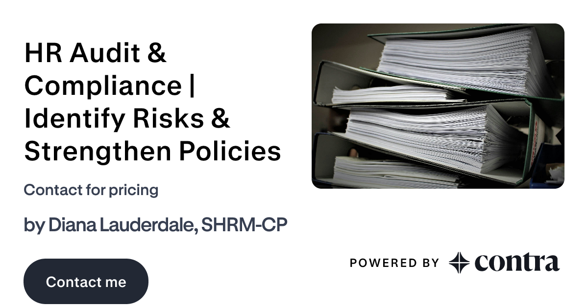 HR Audit & Compliance | Identify Risks & Strengthen Policies by Diana ...