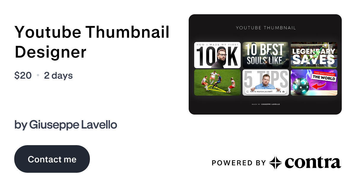 Youtube Thumbnail Designer by Giuseppe Lavello