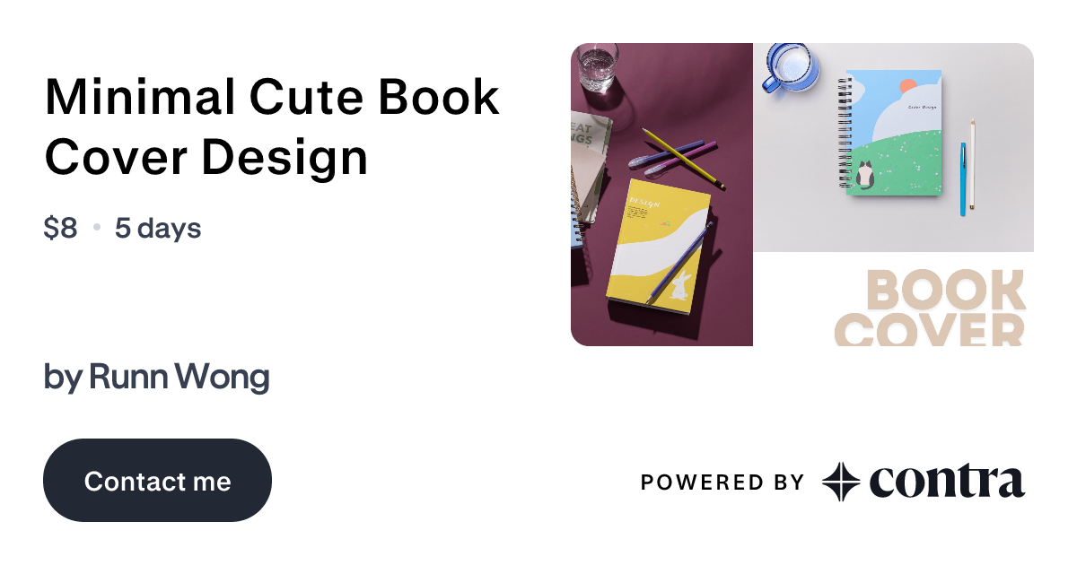 Minimal Cute Book Cover Design by Runn Wong